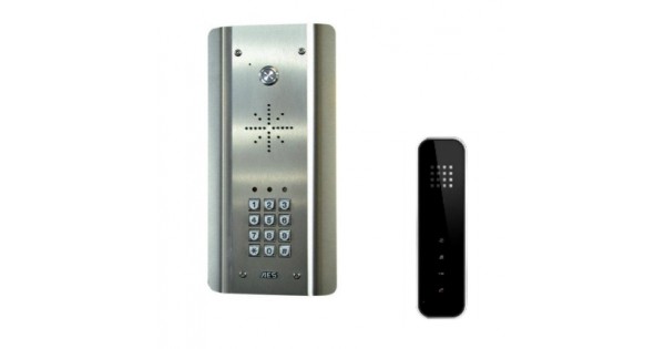 AES Slim HF-ASK wired stainless steel audio intercom kit with keypad ... AES Slim HF-ASK wired stainless steel audio intercom kit with keypad ...